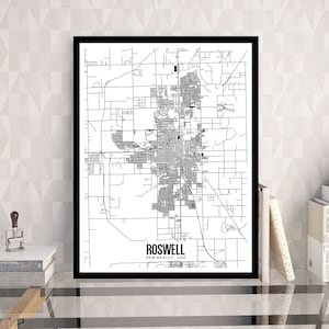 Roswell New Mexico Map Printable, Printable Map for Office, Roswell ...