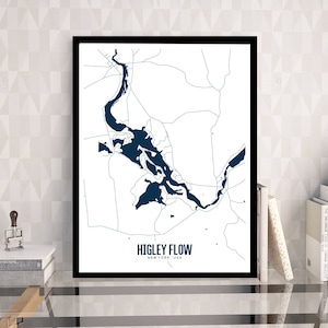 Higley Flow Printable Map Higley Flow NY Map Higley Flow - Etsy