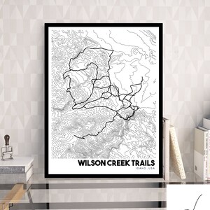 Wilson Creek Trails Topographic Map Printable Mountain Biking - Etsy