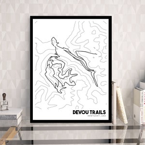 Devou Trails Topographic Map, Devou Trails Map, Printable Mountain ...