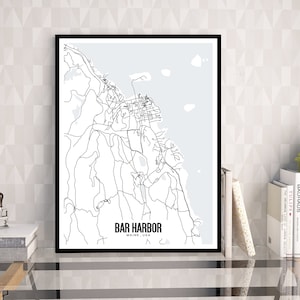 Bar Harbor Maine Map Printable Printable Map for Office - Etsy