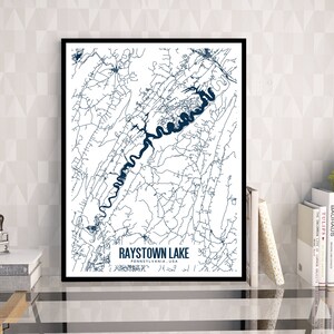 Raystown Lake Pennsylvania Printable Map, Raystown Lake Map Art ...