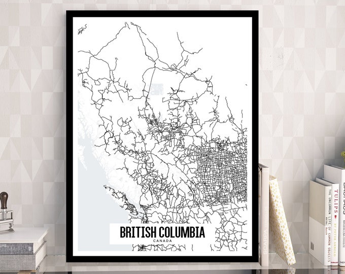 British Columbia Map Printable, Printable Map for Office, Canada ...