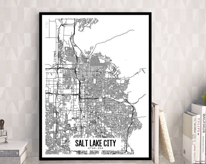 Salt Lake City Utah Map Printable, Printable Map for Office, Salt Lake ...