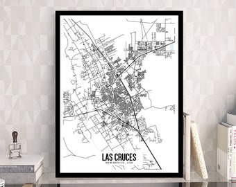 Las Cruces New Mexico Map Printable Printable Map for Office - Etsy