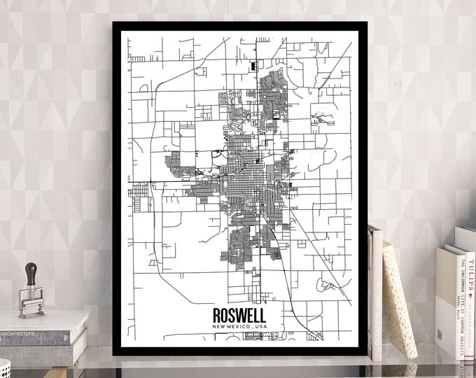 Roswell New Mexico Map Printable, Printable Map for Office, Roswell ...