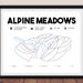 Alpine Meadows Calfornia Printable Ski Map 16x20, Alpine Meadows Map ...