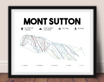 Mont Tremblant Printable Ski Map, Ski Map 16x20, Quebec Map, Printable ...