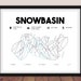 Snowbasin Ski Map Snowbasin Trail Map | Etsy