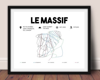 Mont Tremblant Printable Ski Map, Ski Map 16x20, Quebec Map, Printable ...
