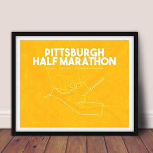Pittsburgh Half Marathon Course Map 2019 Marathon Printable - Etsy