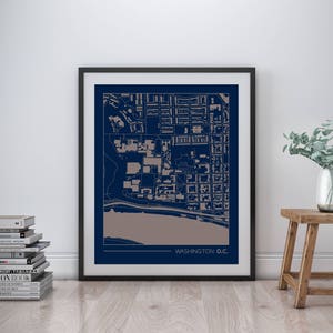Georgetown Printable Map, Georgetown Wall Art, DC Wall Art, College ...