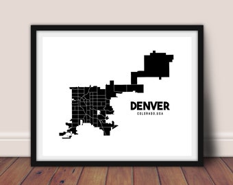 Denver Brewery Map Broncos Map Instant Download Art Print - Etsy