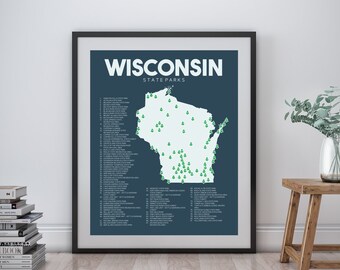 Wisconsin wall art | Etsy
