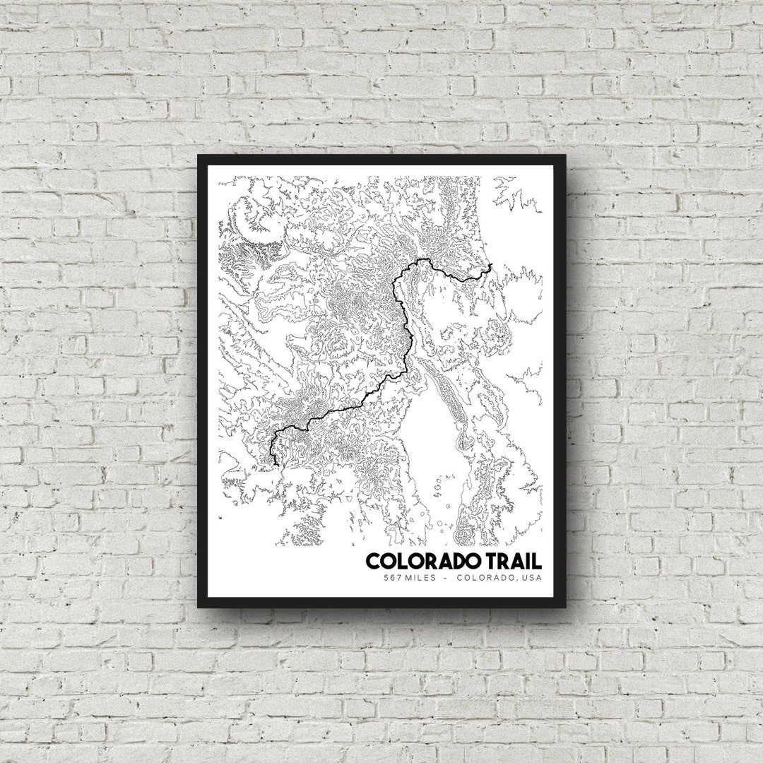 Colorado Trail Printable Hiking Map, Colorado Topographic Map ...