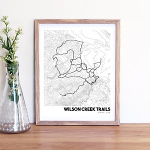 Wilson Creek Trails Topographic Map Printable Mountain Biking - Etsy