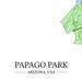 Papago Park Map Printable Papago Park Arizona Tempe AZ Wall - Etsy