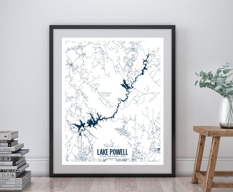 Lake Powell Printable Map Lake Powell Map Lake Powell Print - Etsy