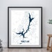 Trinity Lake Printable Map Trinity Lake California Wall Art - Etsy