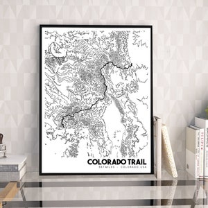 Colorado Trail Printable Hiking Map, Colorado Topographic Map ...