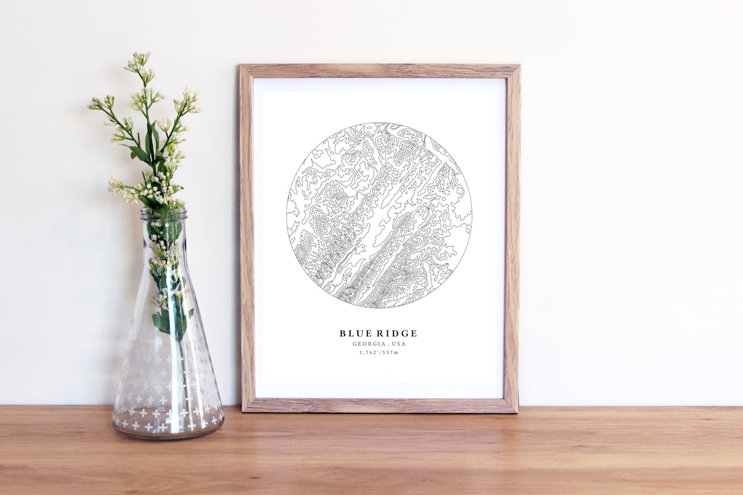 Blue Ridge Georgia Map Printable, Printable Map for Office, Blue Ridge ...