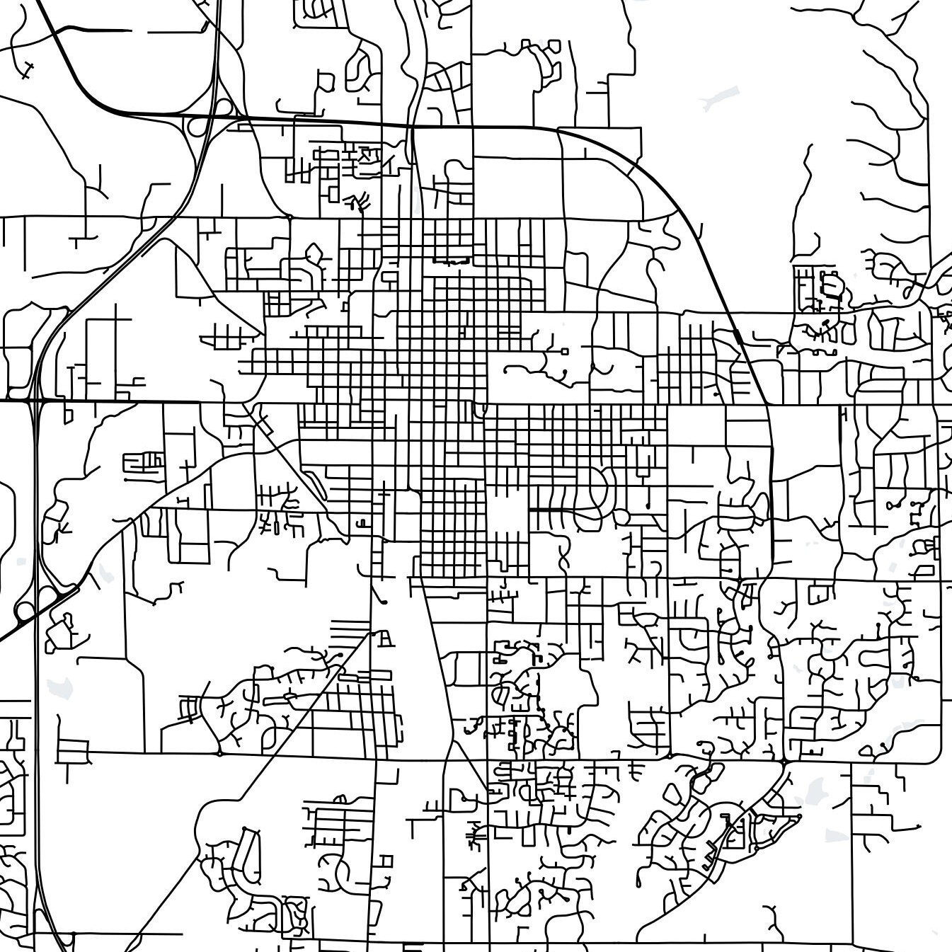Bloomington Indiana Map Printable Bloomington Map Art - Etsy UK