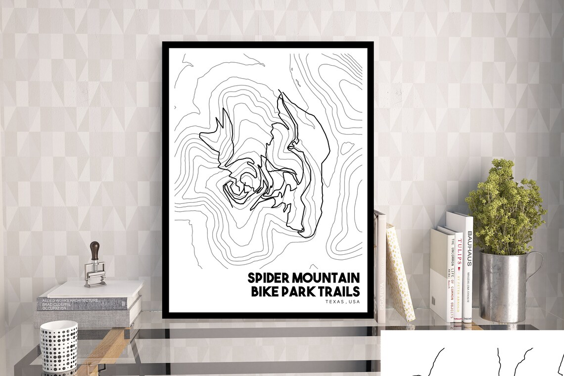 Spider Mountain Trails Topographic Map, Printable Mountain Biking Map ...