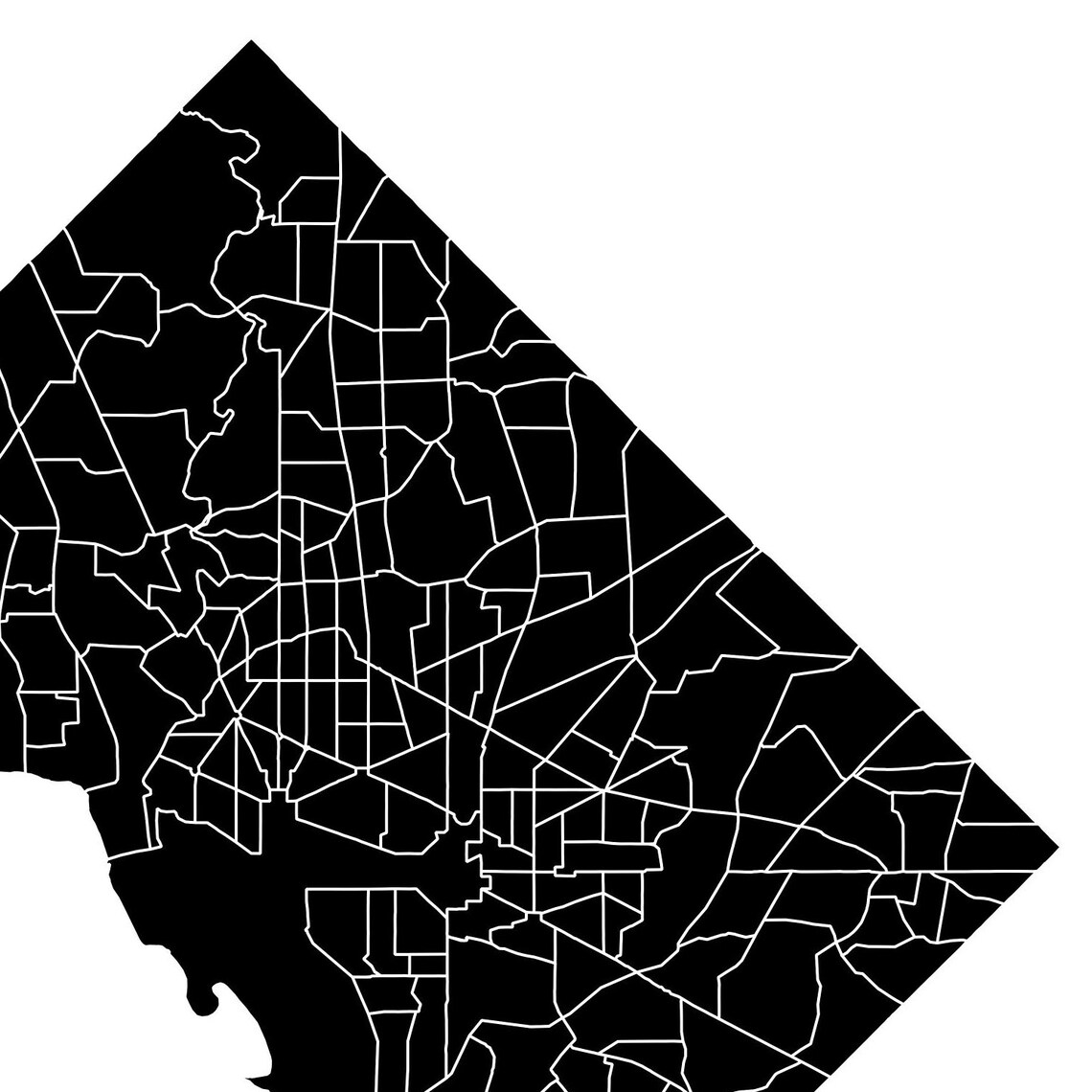 D.C. City Map Print DC Map Washington D.C. Printable Map DC | Etsy