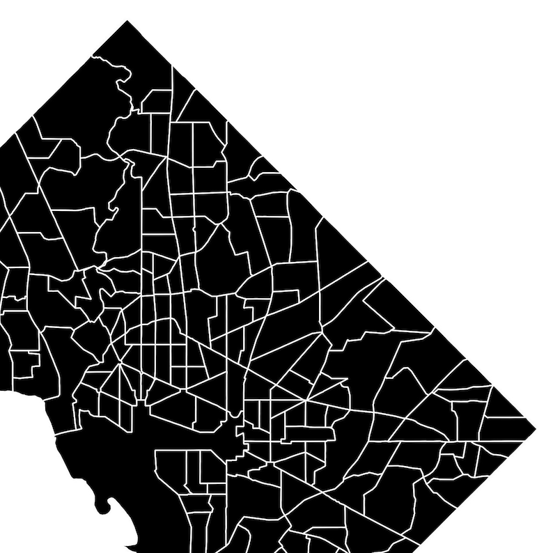 D.C. City Map Print DC Map Washington D.C. Printable Map DC - Etsy