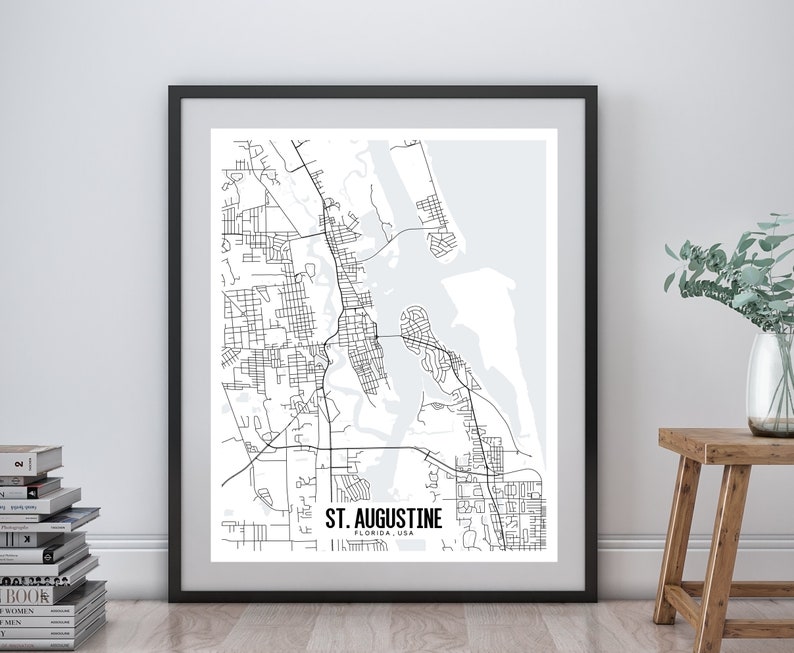St. Augustine Map Printable Florida Map St. Augustine Map - Etsy