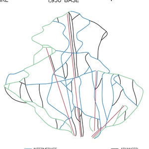 Wildcat Mountain Printable Ski Resort Map, Ski Map 16x20, Wildcat NH ...