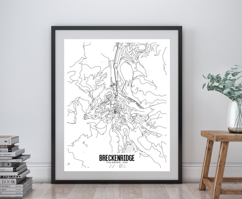 Breckenridge Map Colorado Printable Map Breckenridge Map - Etsy