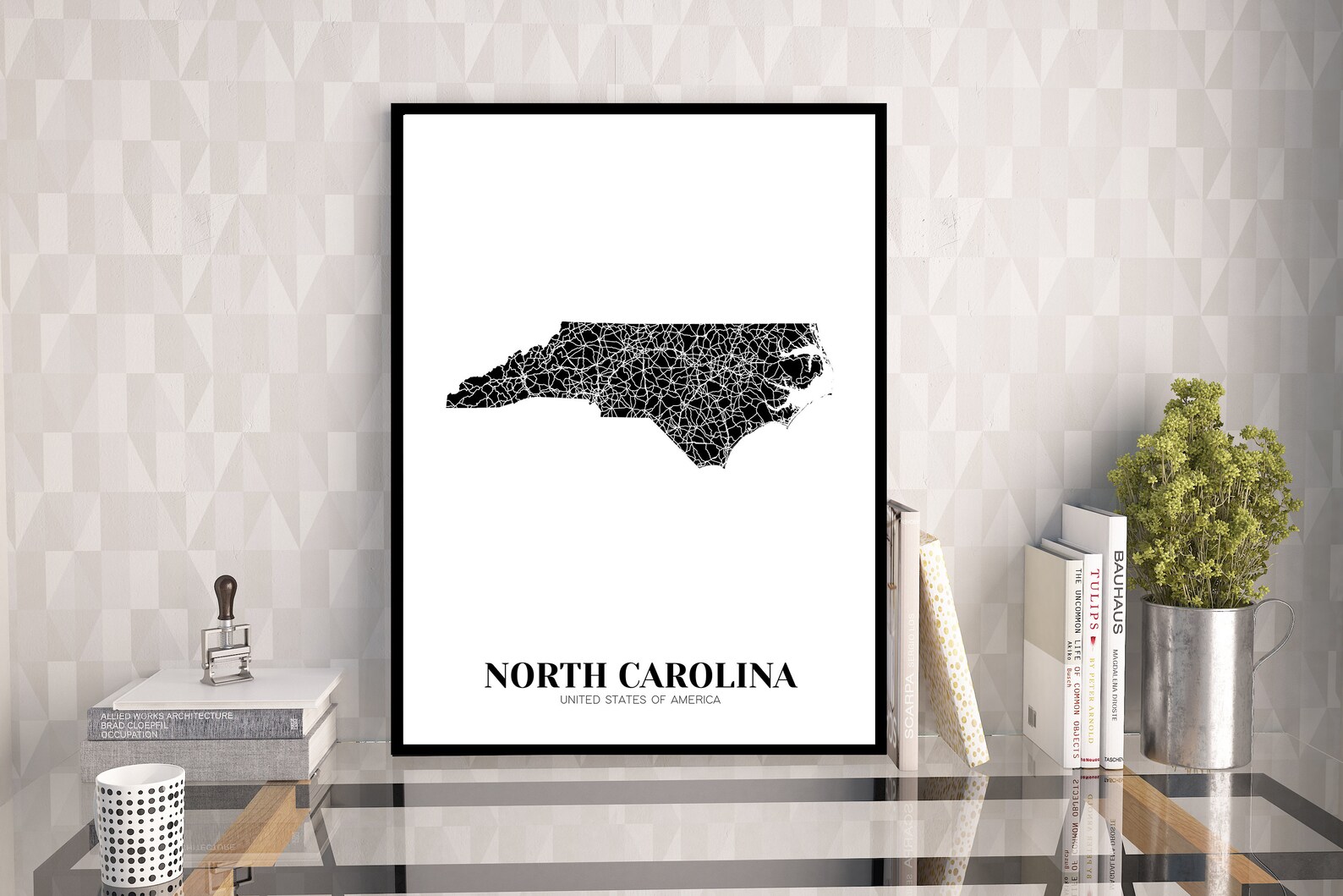 Map of North Carolina Printable North Carolina Map Printable | Etsy