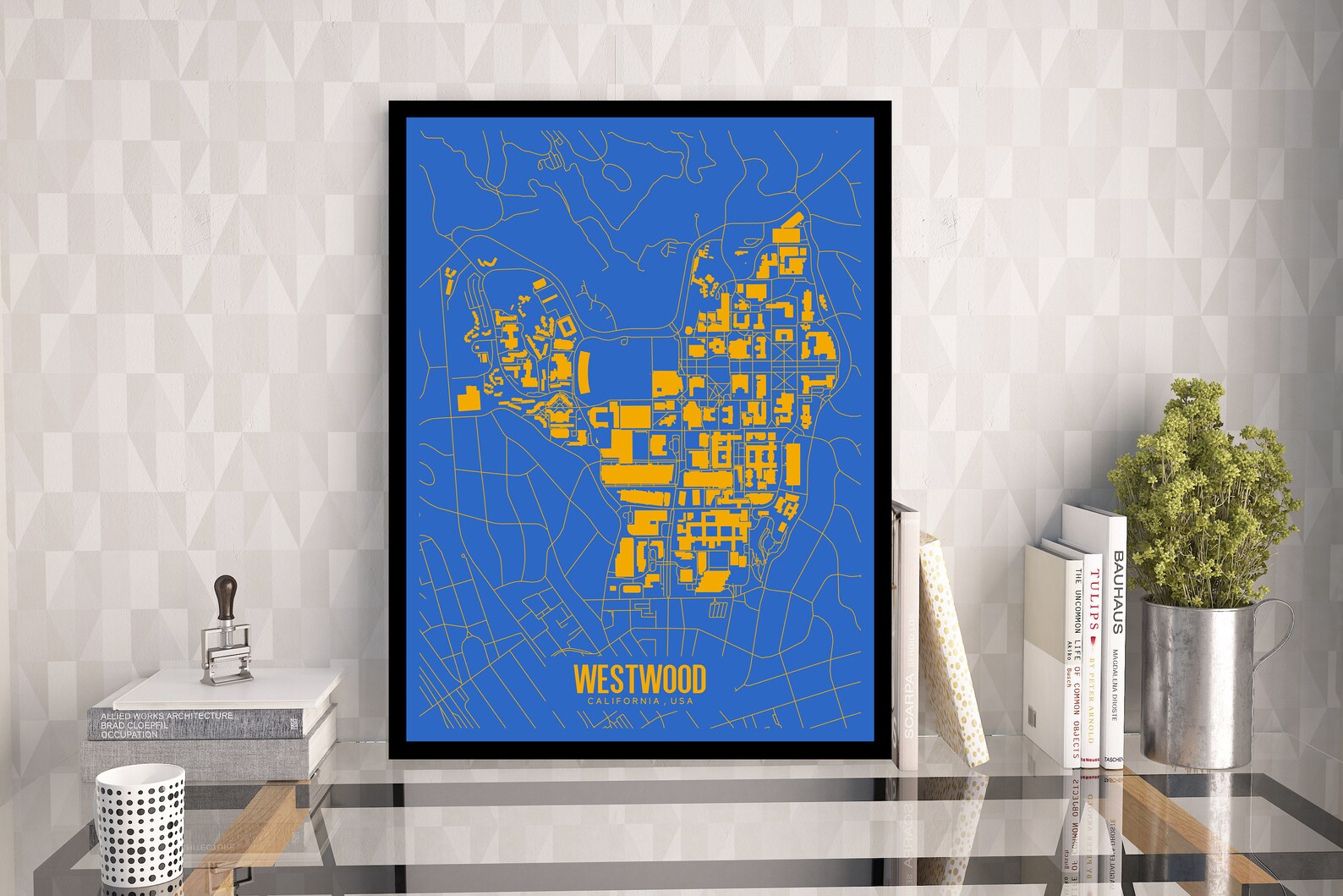 Westwood California Printable Street Map University of - Etsy