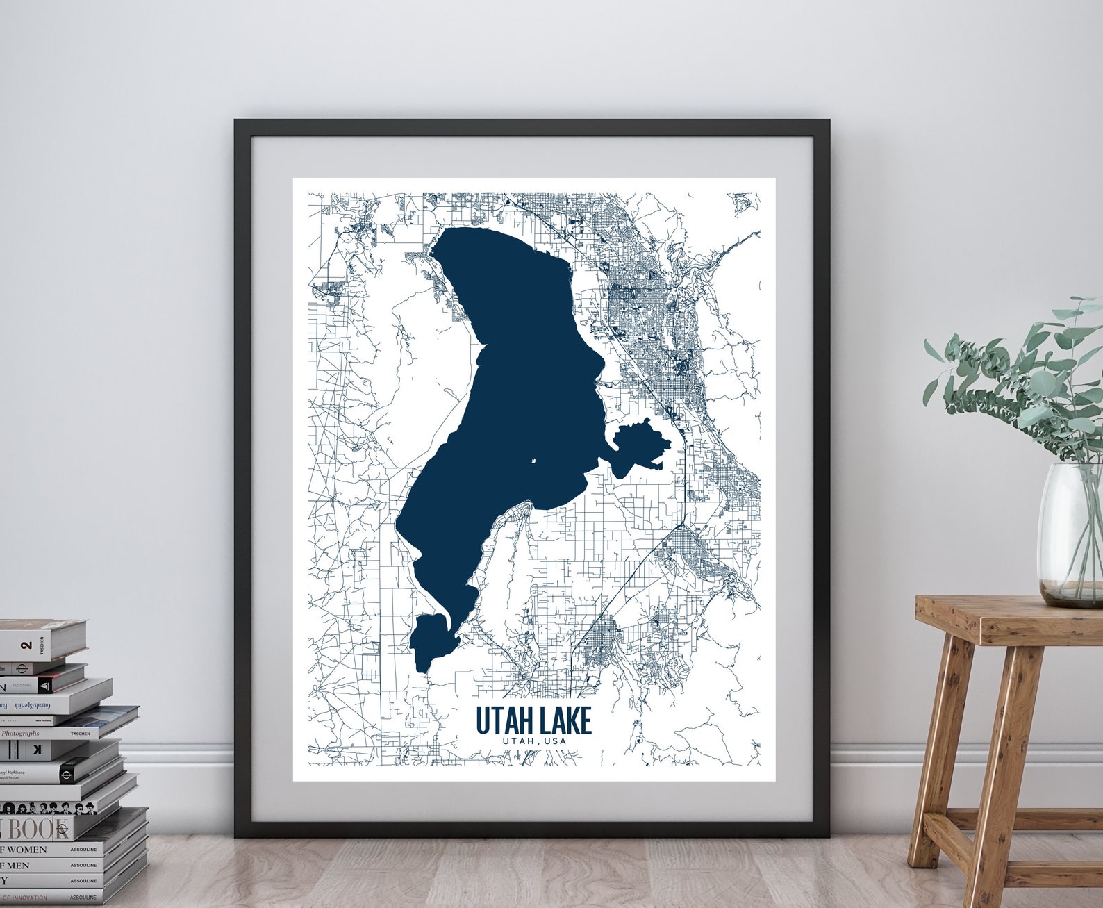 Utah Lake Utah Printable Map Utah Lake Wall Art Utah Lake - Etsy