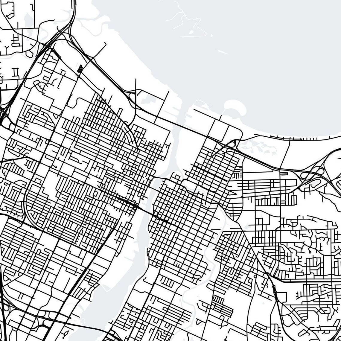 Green Bay Wisconsin Map Printable Printable Map for Office | Etsy
