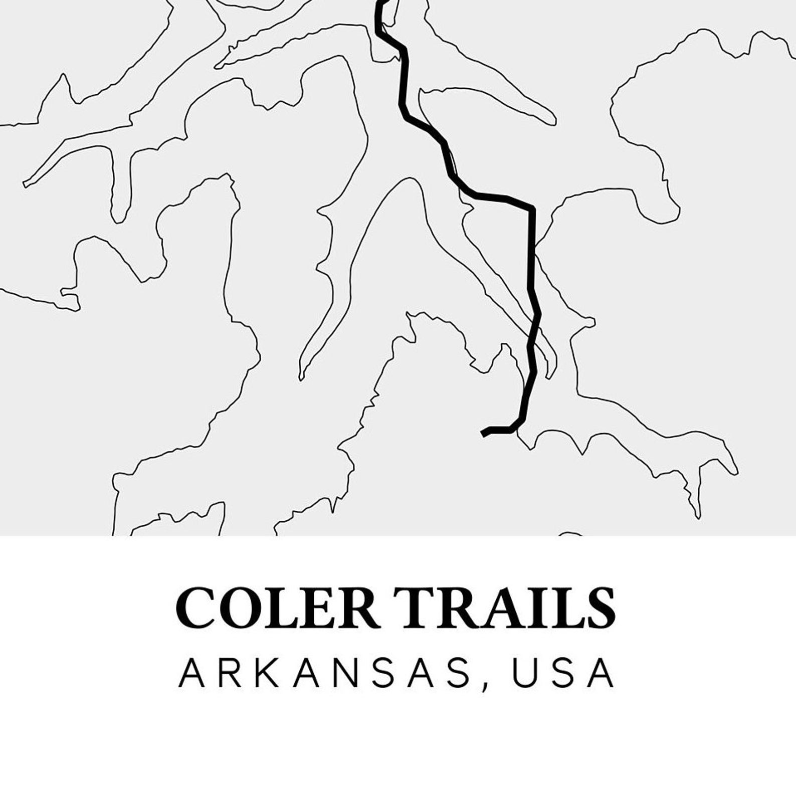 Coler Trails Topographic Map Printable Mountain Biking Map | Etsy