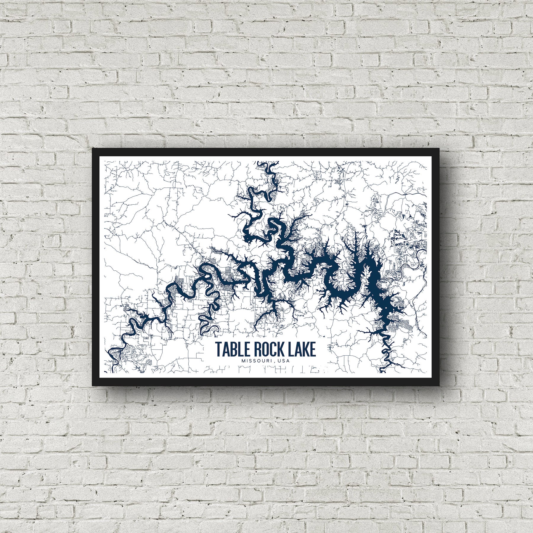 Table Rock Lake Printable Map Table Rock Lake Missouri Wall - Etsy