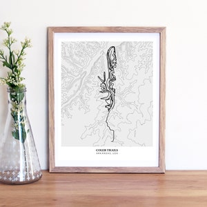 Coler Trails Topographic Map, Printable Mountain Biking Map, MTB Trail ...
