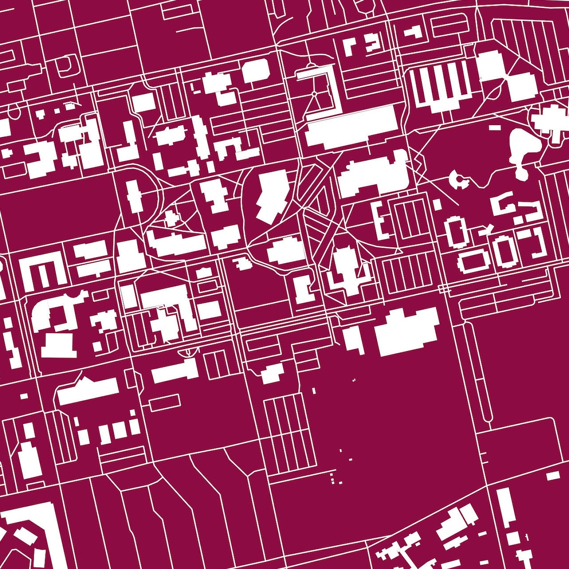 Las Cruces New Mexico Printable Map Las Cruces NM Campus Map - Etsy
