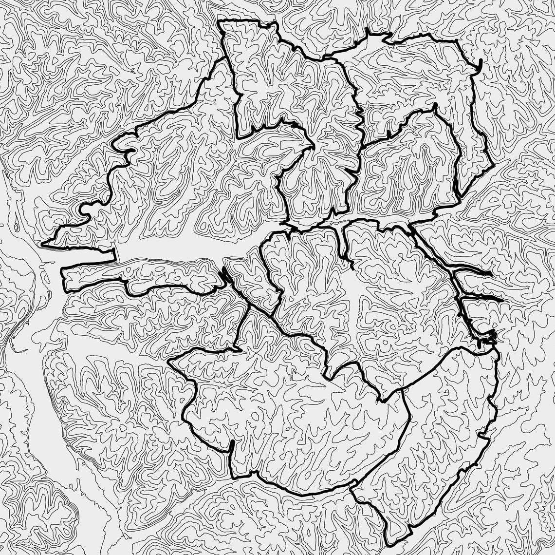 Back 40 Trails Topographic Map Printable Mountain Biking Map - Etsy