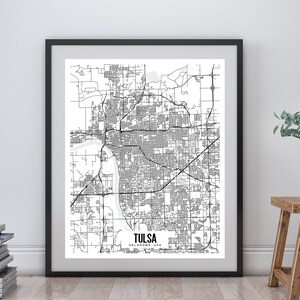 Tulsa Oklahoma Map Printable, Tulsa Oklahoma Map Art, Tulsa Map, Tulsa ...