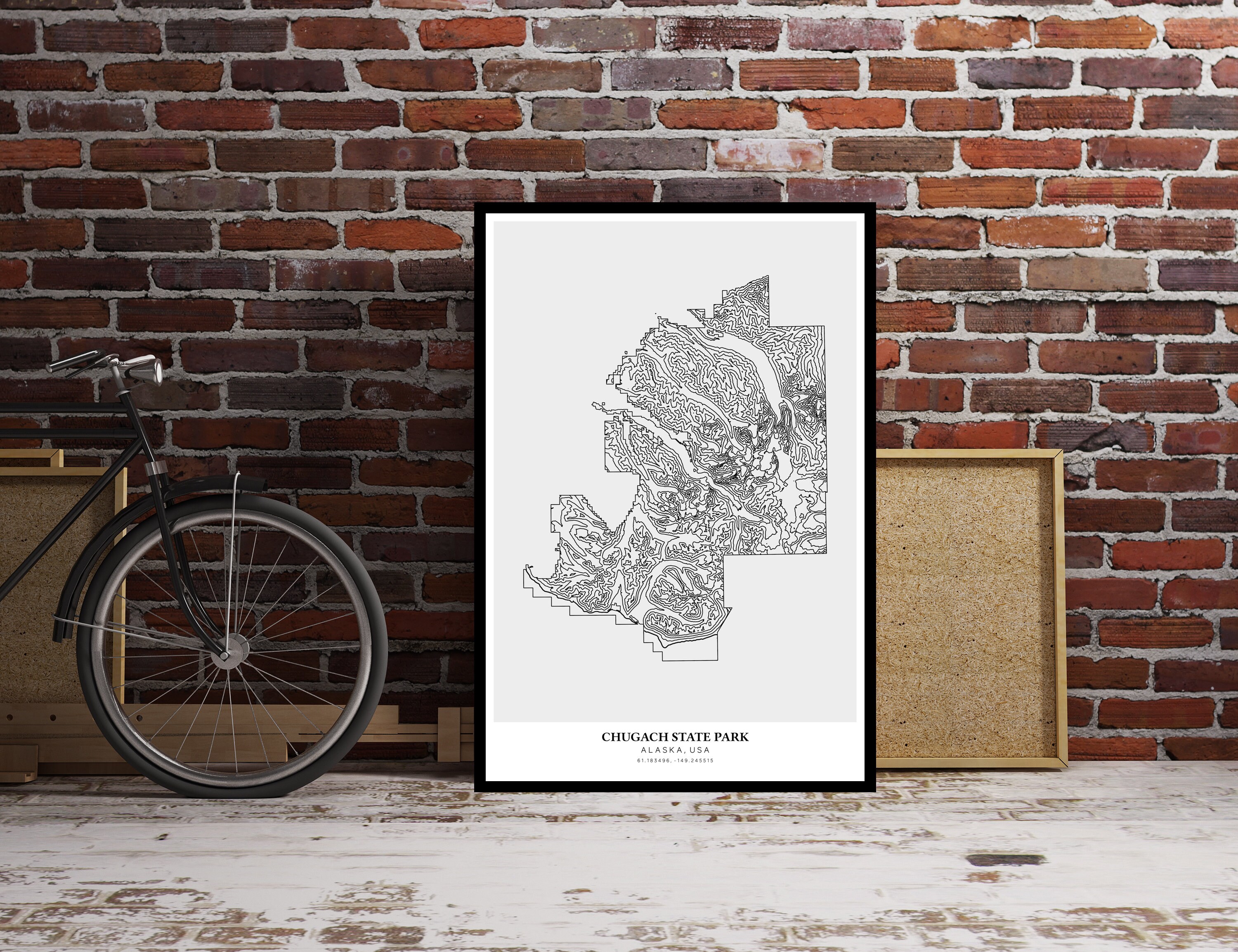 Chugach State Park Printable Topographic Map Chugach State - Etsy