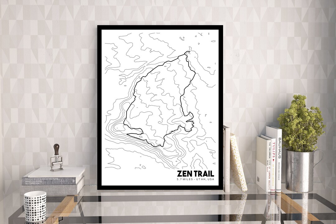 Zen Trail Utah Topographic Map, Printable Mountain Biking Map, MTB ...