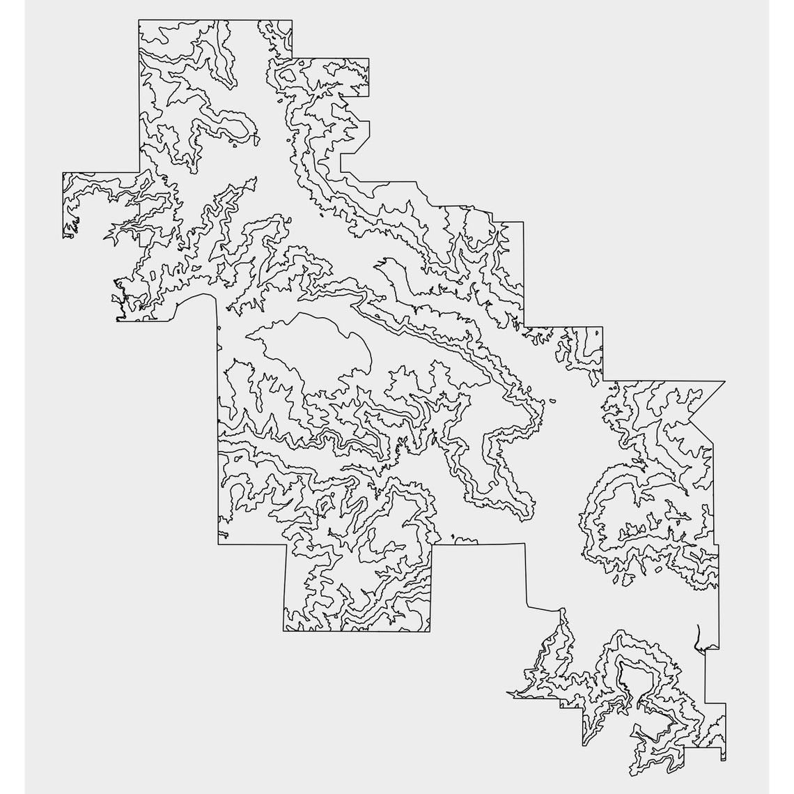 Palo Duro Canyon State Park Printable Topographic Map Palo | Etsy