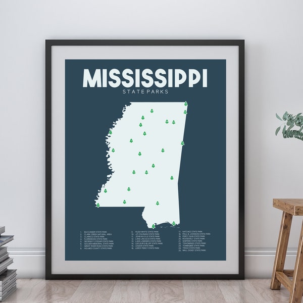 Mississippi Map - Etsy
