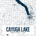 Cayuga Lake New York Printable Map Cayuga Lake Wall Art - Etsy