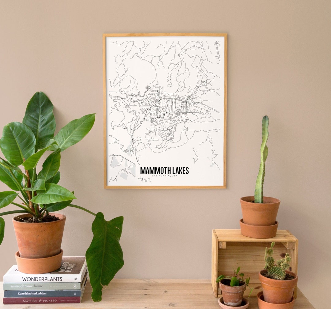 Mammoth Lakes Printable Map, Mammoth California Map Poster, Mammoth ...
