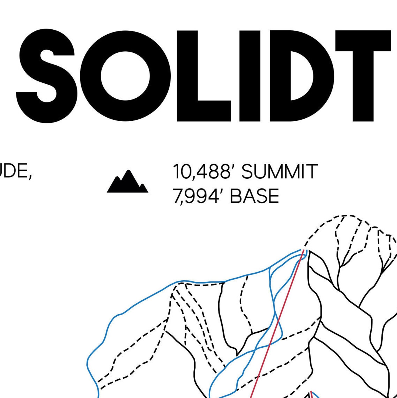 Solitude Printable Ski Trail Map Solitude Utah Trail Map | Etsy
