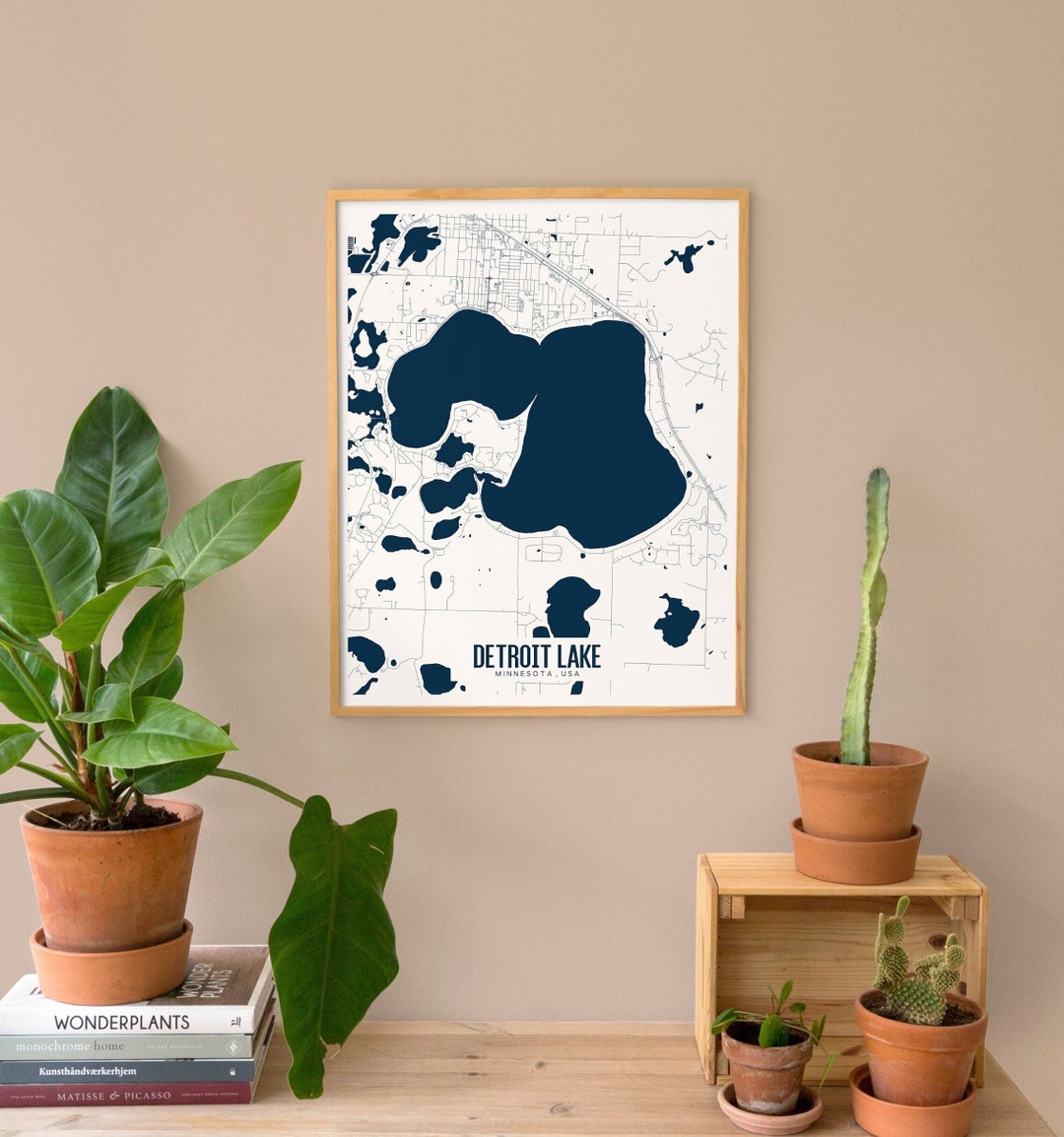 Detroit Lake Printable Map, Detroit Lake Poster, Detroit Lake Map Print ...